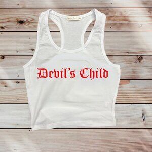 Tops | Devils Child Crop Tank Top | Poshmark